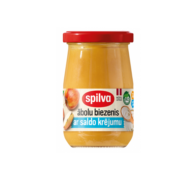 Apple Puree with Cream Spilva 300g | Rodyna Shop