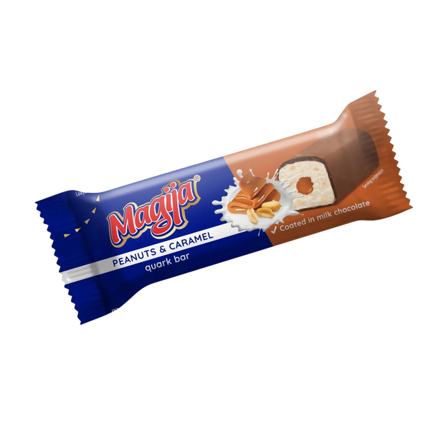 Curd Cheese Bar Caramel & Peanuts Magija 40g | Rodyna Shop