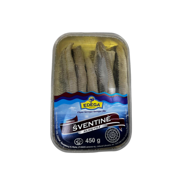 Salted Herring Fillet in Oil Sventine Edega 450g | Rodyna Shop