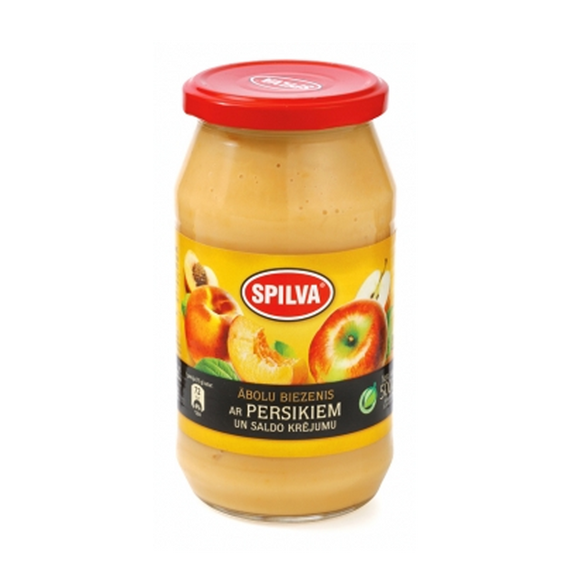 Apple Puree with Peach Spilva 500ml | Rodyna Shop